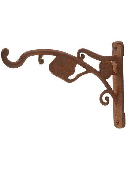 Cast-Iron Floral Plant Hanger in Rust | House of Antique Hardware