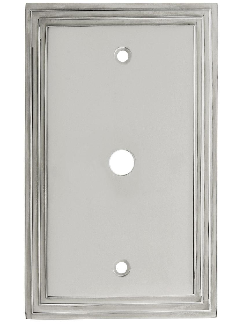 Mid-Century Cable Jack Cover Plate - Single Gang in Polished Nickel ...
