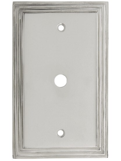 Mid-Century Cable Jack Cover Plate - Single Gang in Polished Nickel ...