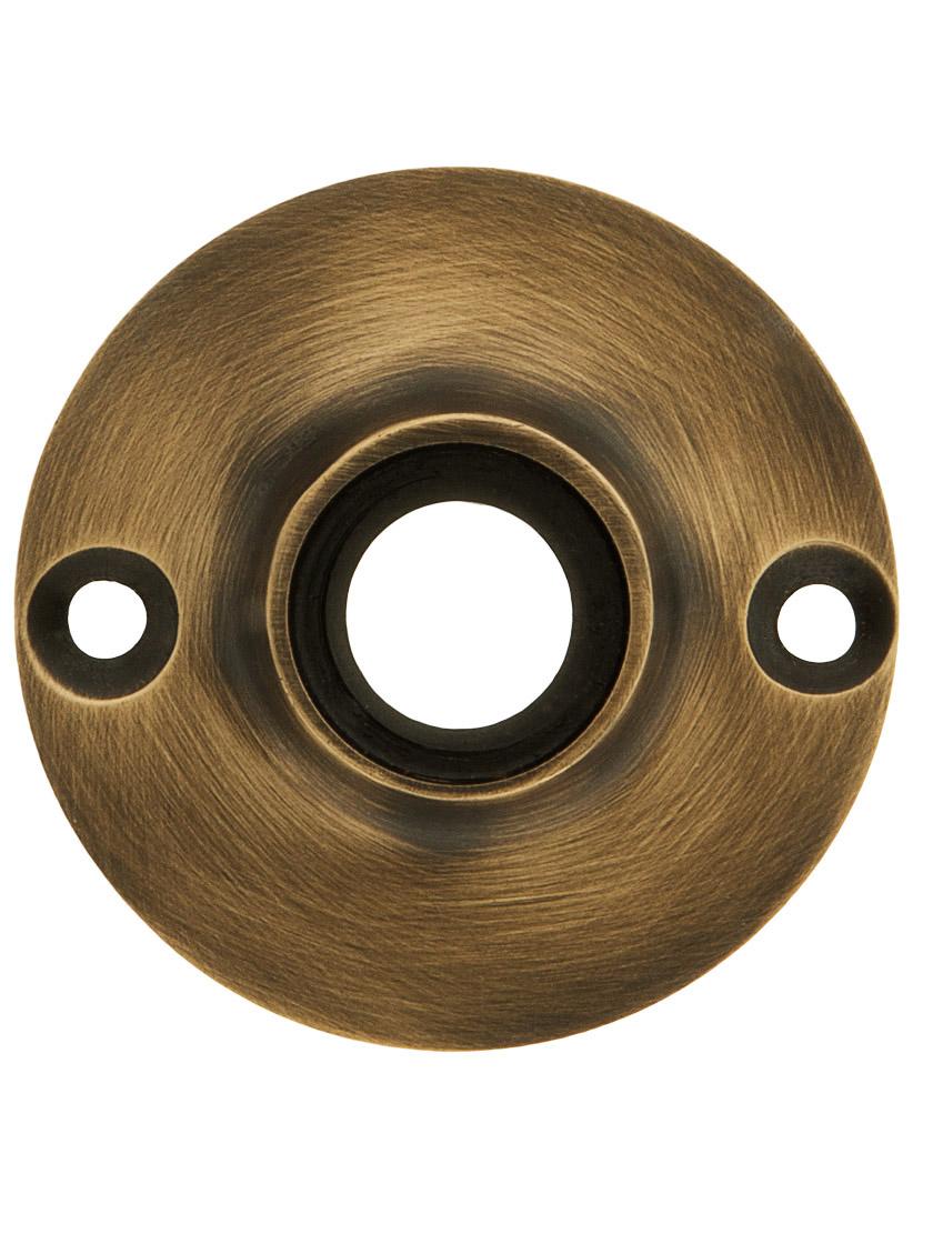 1 7/8" Cast Brass Rosette With 21/32" Collar in Antique-By-Hand Finish ...