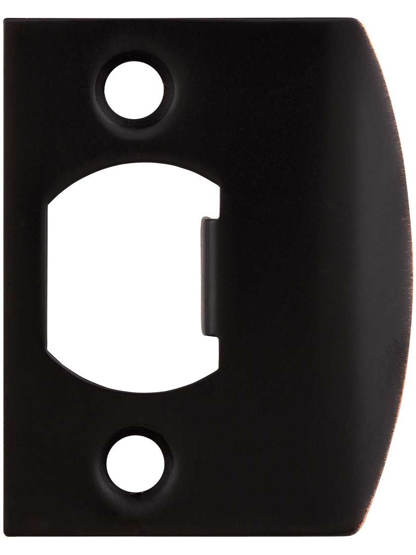 Solid Brass Full Lip Strike Plate with Square Corners in Oil-Rubbed ...