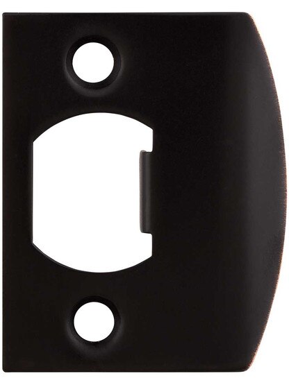 Solid Brass Full Lip Strike Plate with Square Corners in Oil-Rubbed ...