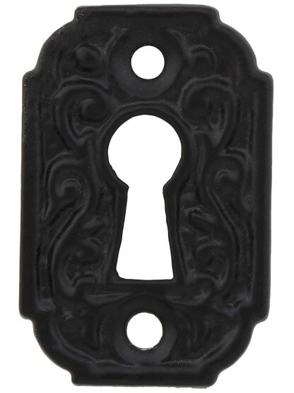 Joplin Cast-Iron Keyhole Cover in Matte Black | House of Antique Hardware