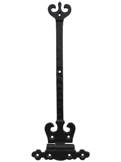 12" Cast Iron Gothic-Style Strap Hinge in Matte Black | House of ...