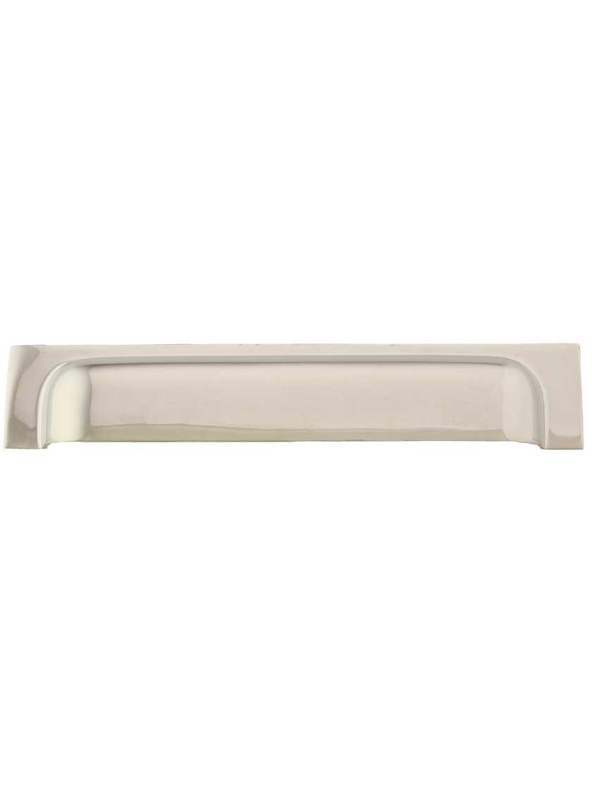 Rectangular Cast-Brass Bin Pull - 6" or 7" Center-to-Center in Polished ...