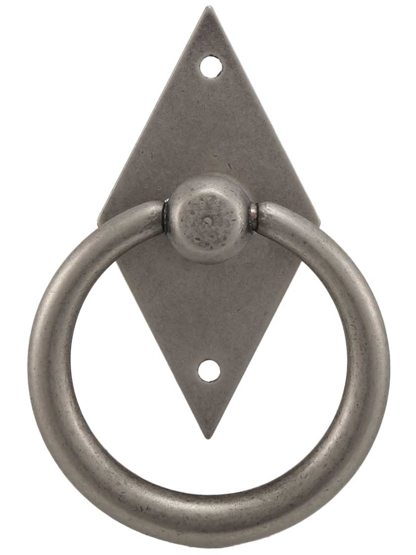Arts & Crafts Ring Pull With Diamond Backplate in Old Iron | House of ...