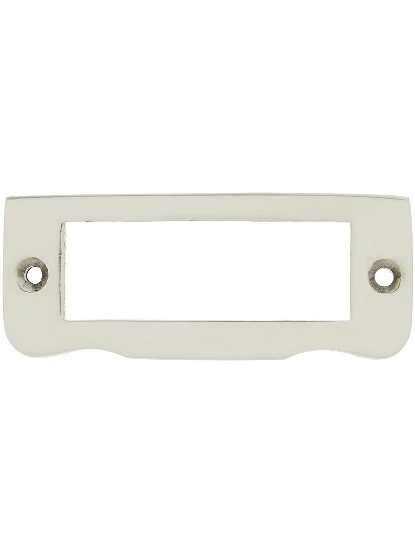 Small Cast Brass Label Holder In Polished Nickel | House of Antique ...