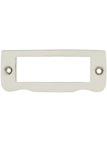 Small Cast Brass Label Holder In Polished Nickel | House of Antique ...