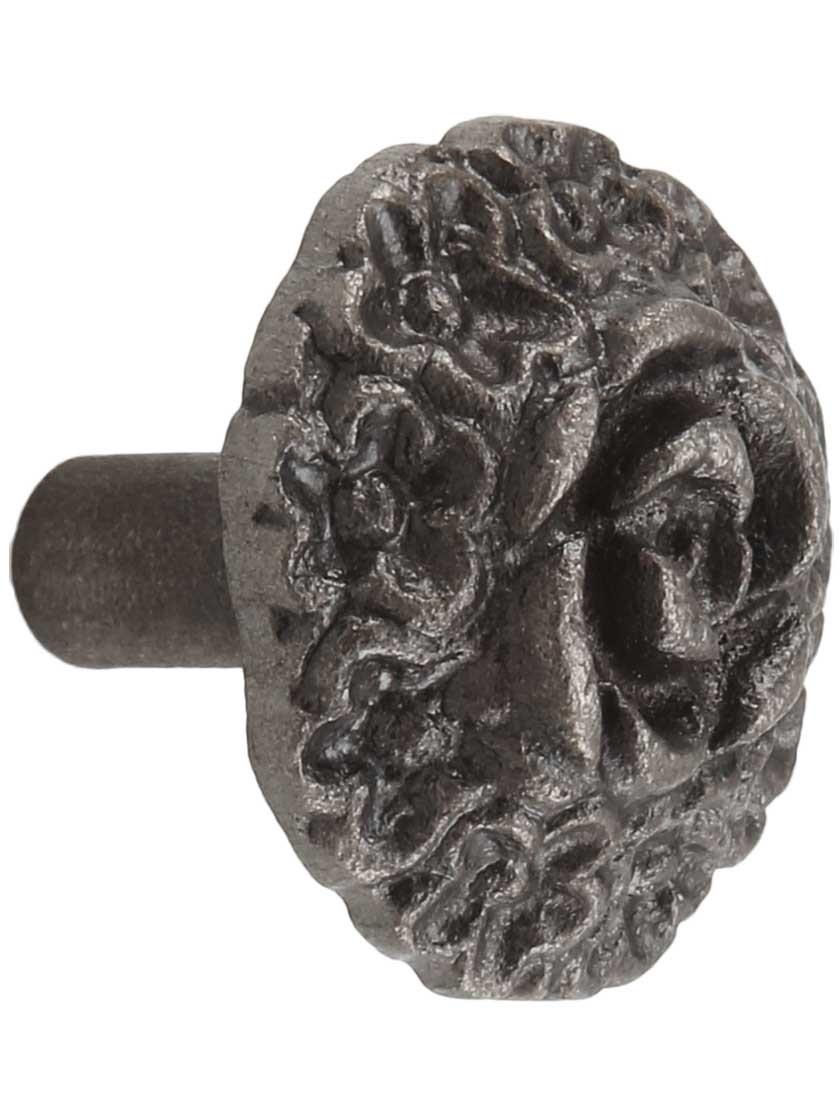 Kalisto Cast-Iron Cabinet Knob - 1 5/8" Diameter in Antique Iron | House of Antique Hardware