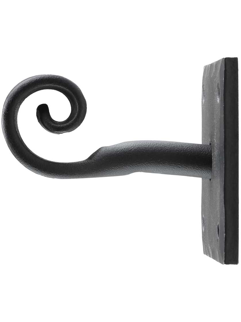 Forged-Iron Coat Hook With Square Backplate | House of Antique Hardware