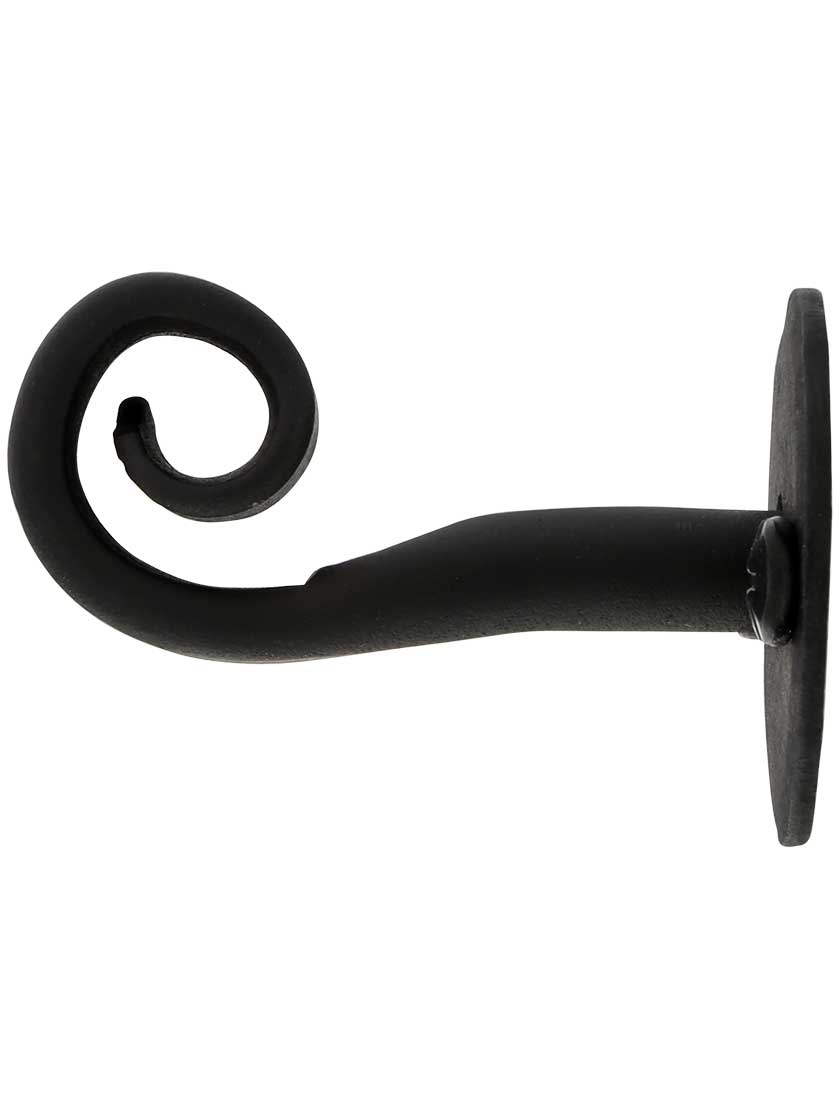 Forged-Iron Coat Hook With Round Backplate | House of Antique Hardware