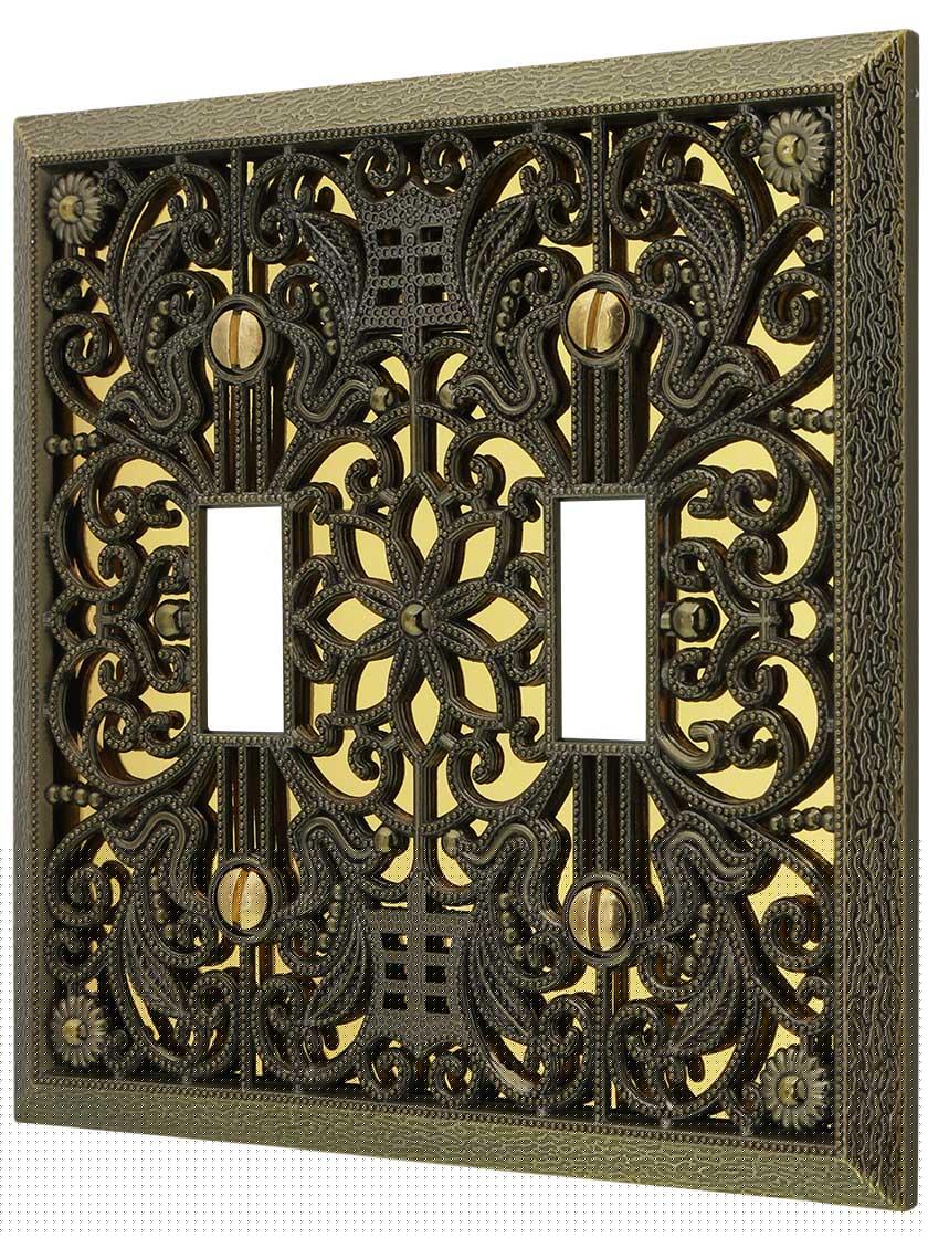 Filigree Double-Toggle Switch Plate | House of Antique Hardware