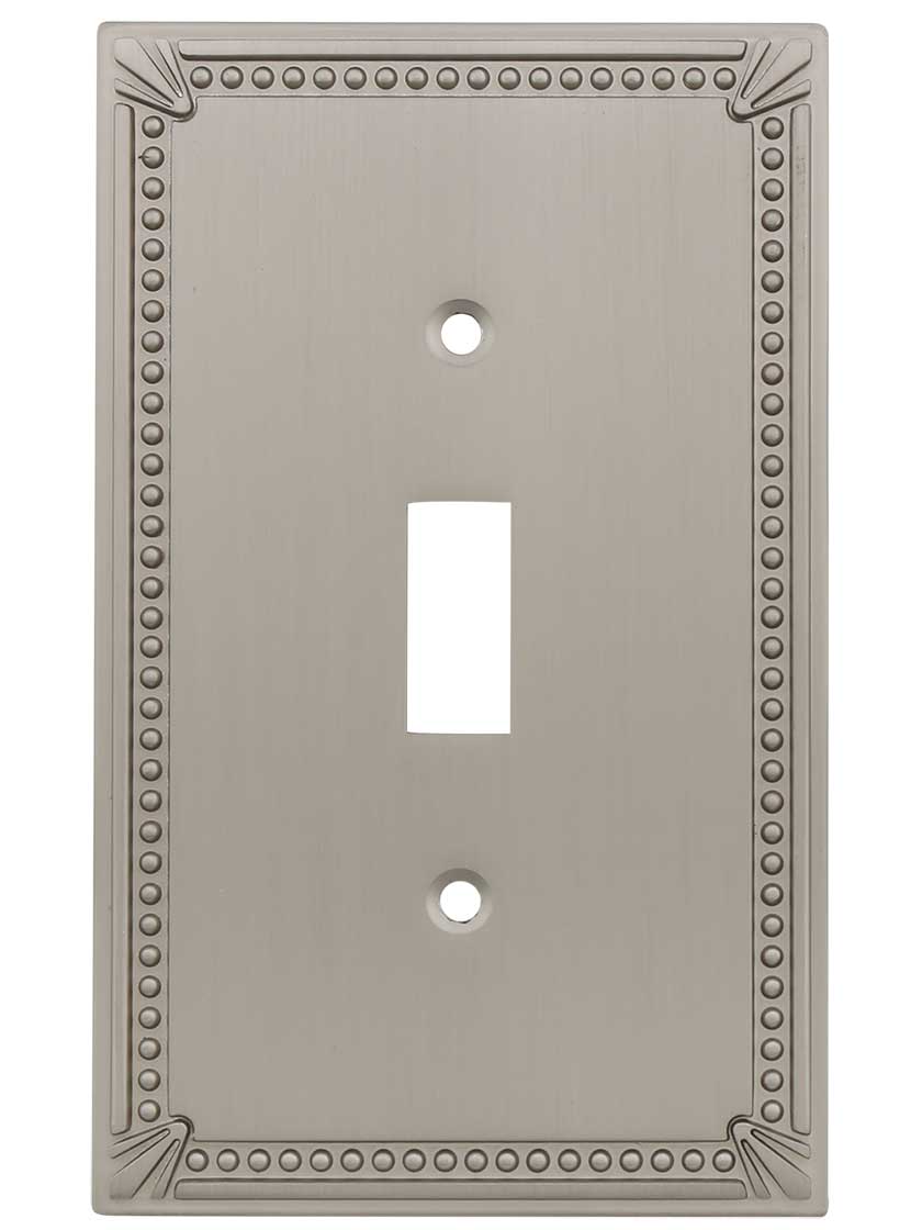 Imperial Bead Single Toggle Switch Plate | House of Antique Hardware