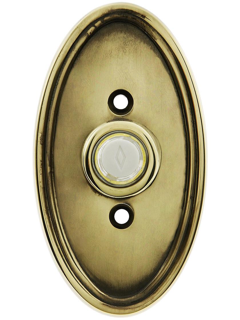 Oval Design Door Chime Ringer In Forged Brass | House of Antique Hardware