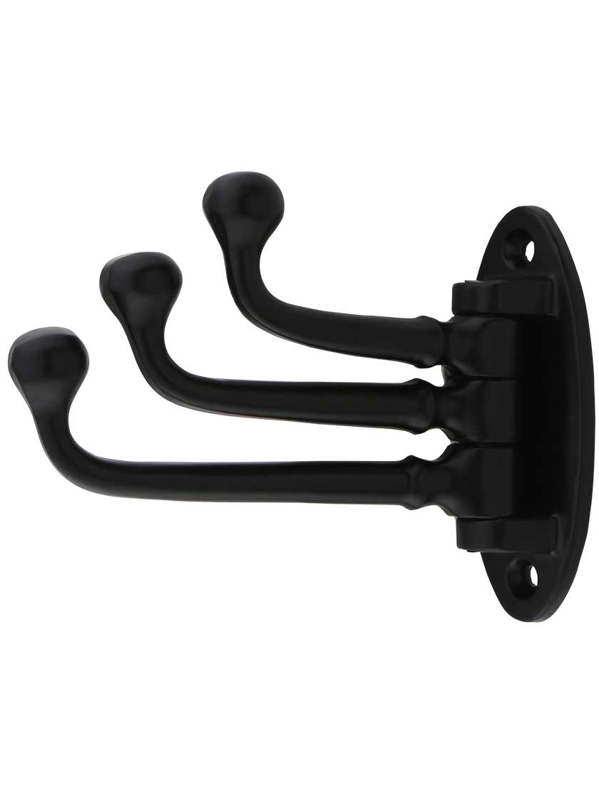 Cast-Iron Swivel Hook with Oval Back Plate | House of Antique Hardware