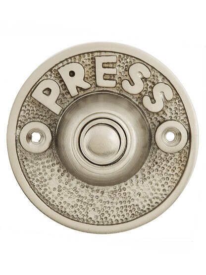 Vintage "Press" Door Bell Button In Solid, Cast Brass | House of ...