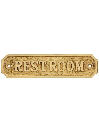 Vintage Cast Brass Name Room Signs