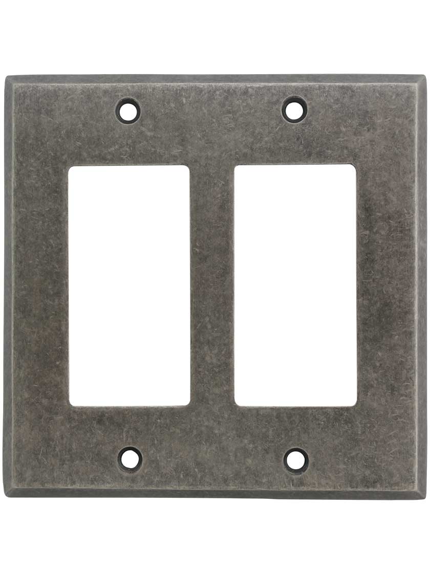 Industrial Double Gang GFI Cover Plate with Galvanized Finish | House ...