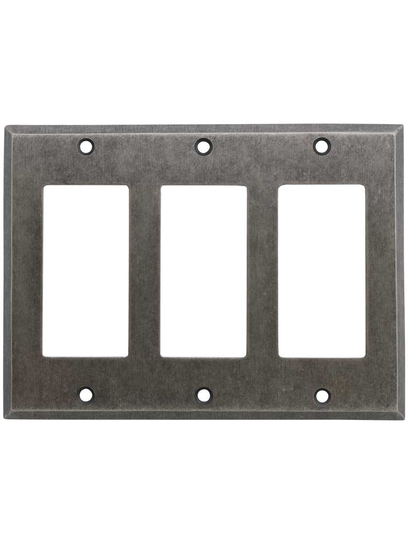 Industrial Triple GFI Cover Plate with Galvanized Finish | House of ...
