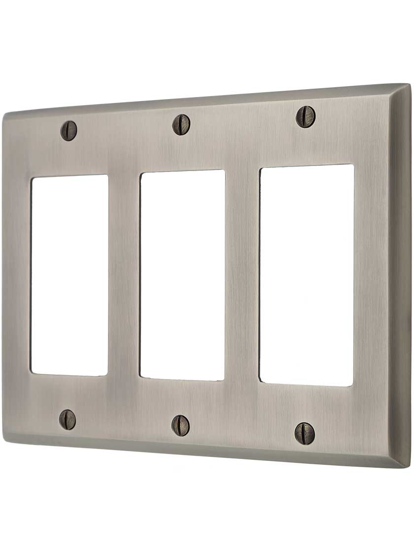 Traditional Triple GFI Cover Plate In Forged Brass | House of Antique ...