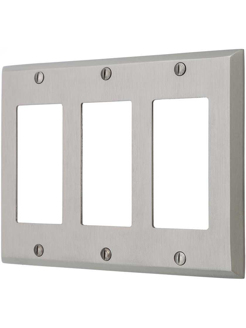 Traditional Triple GFI Cover Plate In Forged Brass | House of Antique ...
