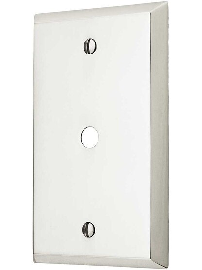 Traditional Single Gang Cable Outlet Cover Plate in Forged Brass ...