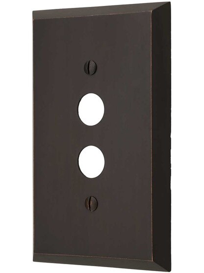 Traditional Single Gang Push Button Switch Plate In Forged Brass ...