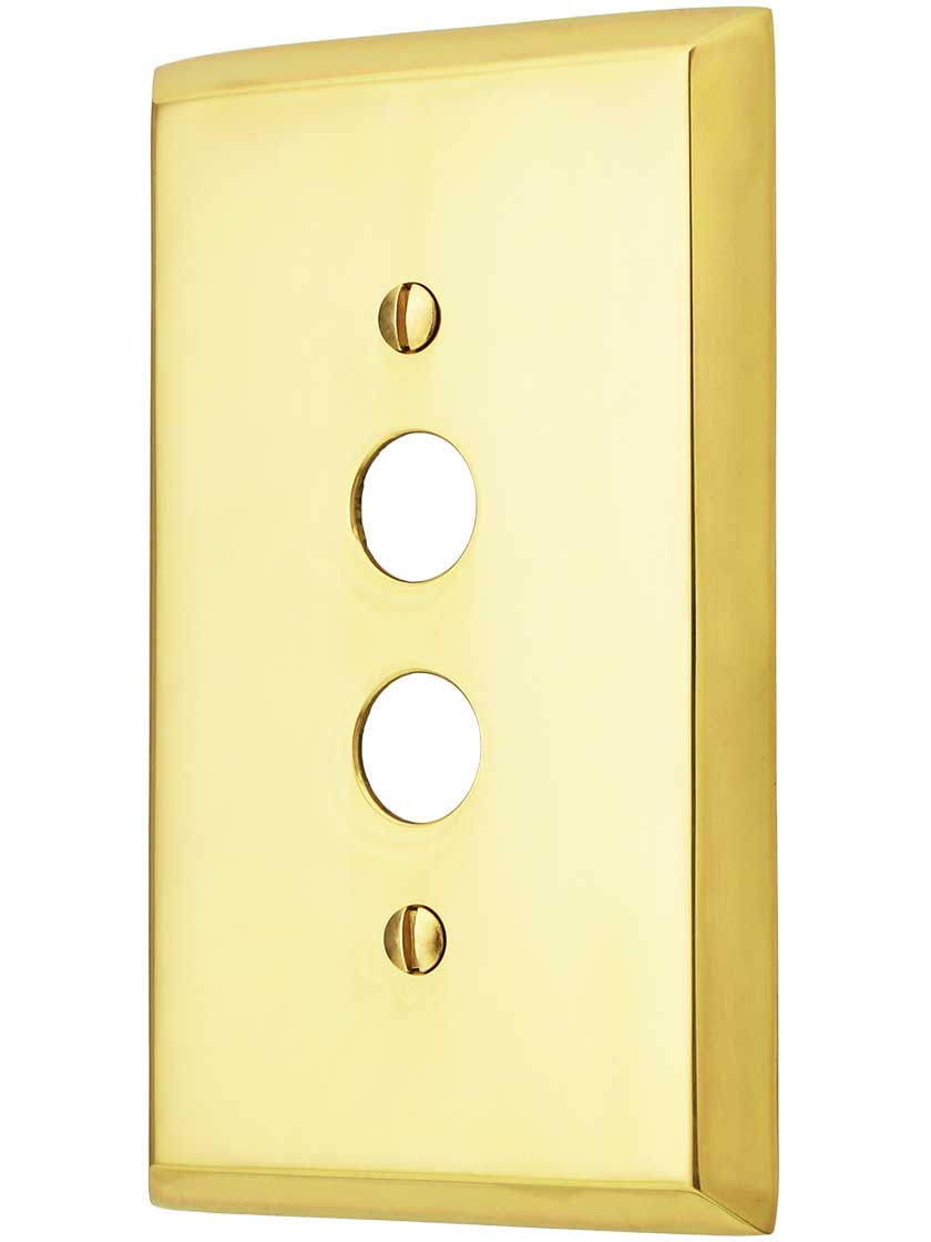 Traditional Single Gang Push Button Switch Plate In Forged Brass ...