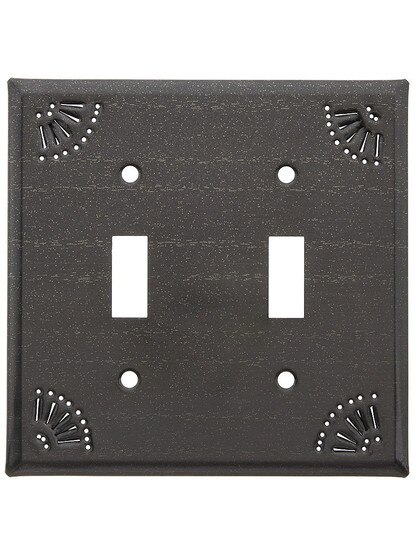 Pierced Tin Double Toggle Switch Plate | House of Antique Hardware