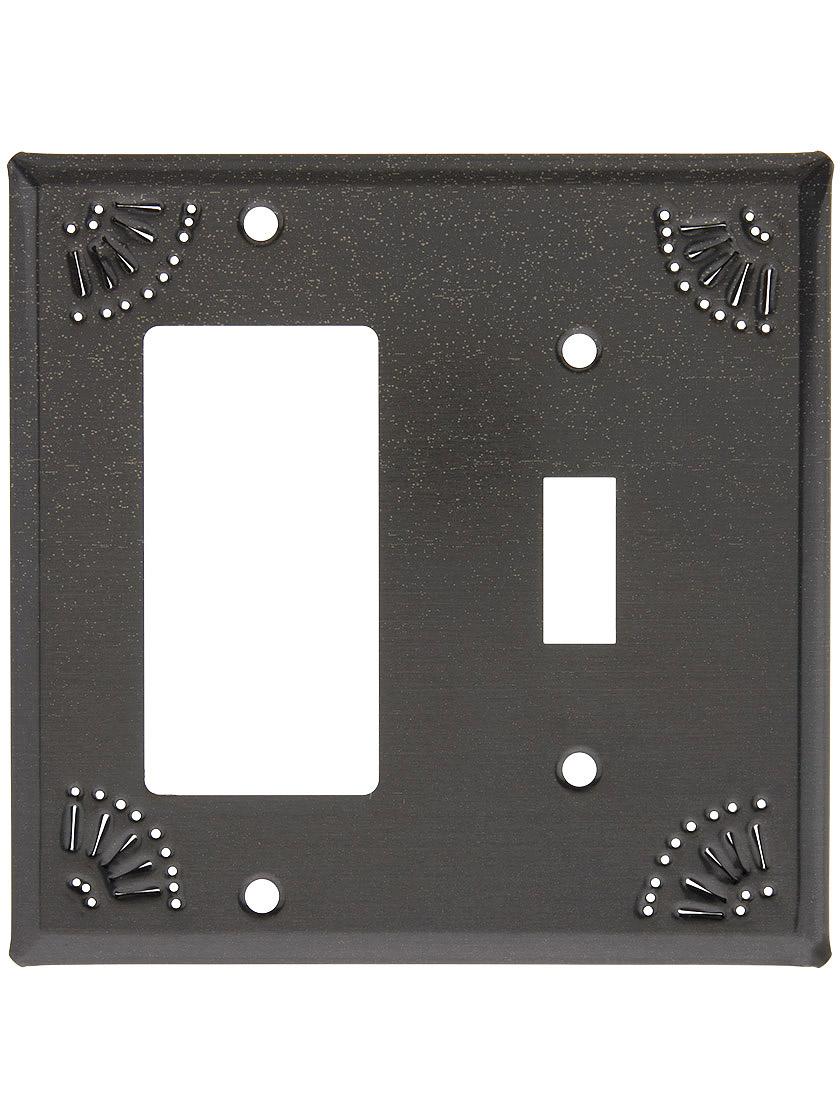 Pierced Tin Combination GFI/Toggle Cover Plate | House of Antique Hardware