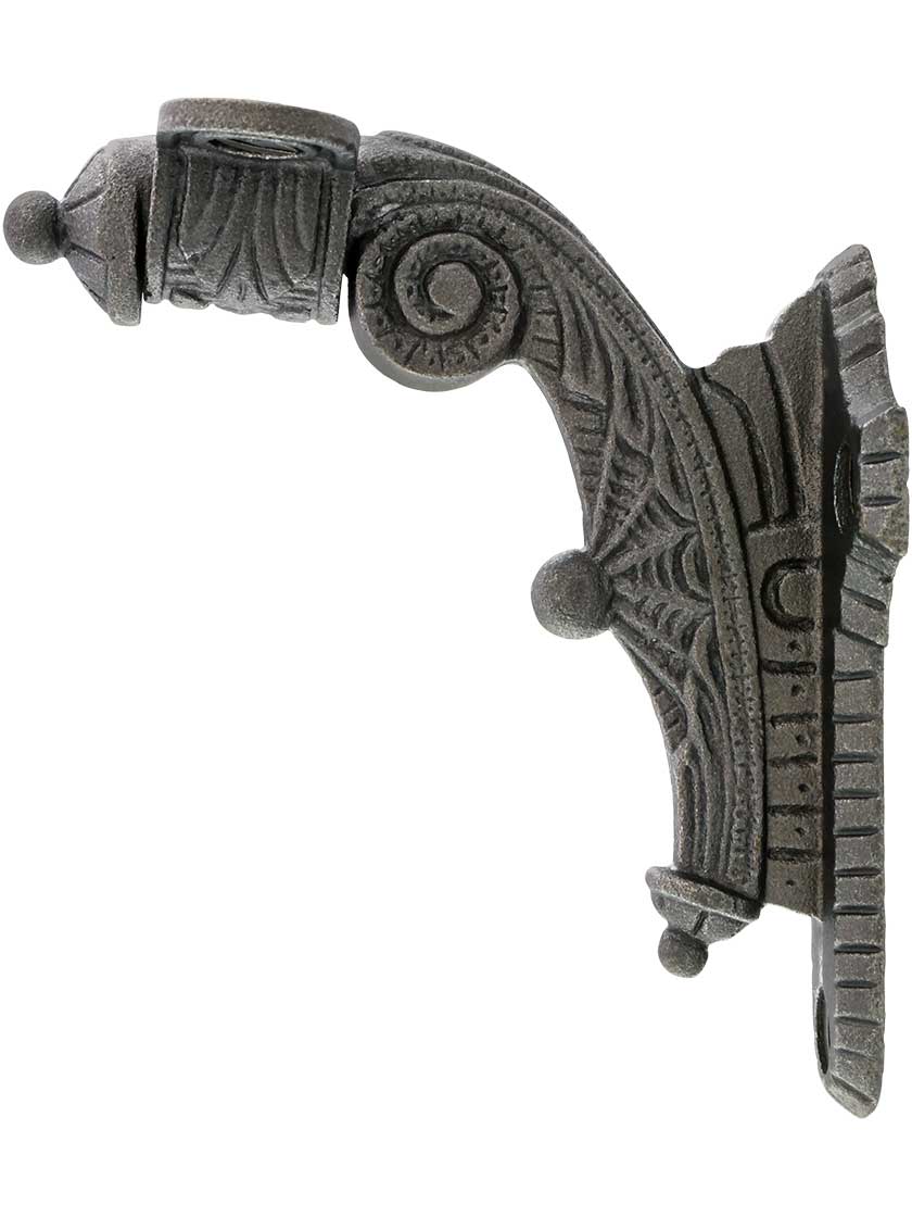 Spider Web Motif Handrail Bracket in Lacquered Iron | House of Antique ...