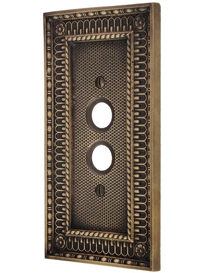 Pisano Single Gang Push-Button Switch Plate | House of Antique Hardware