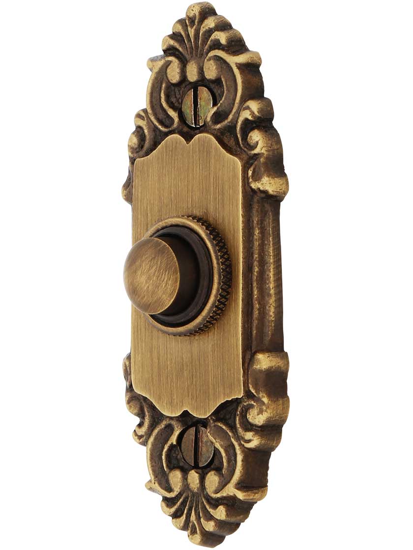 Petite French Baroque Solid-Brass Doorbell Button | House of Antique ...