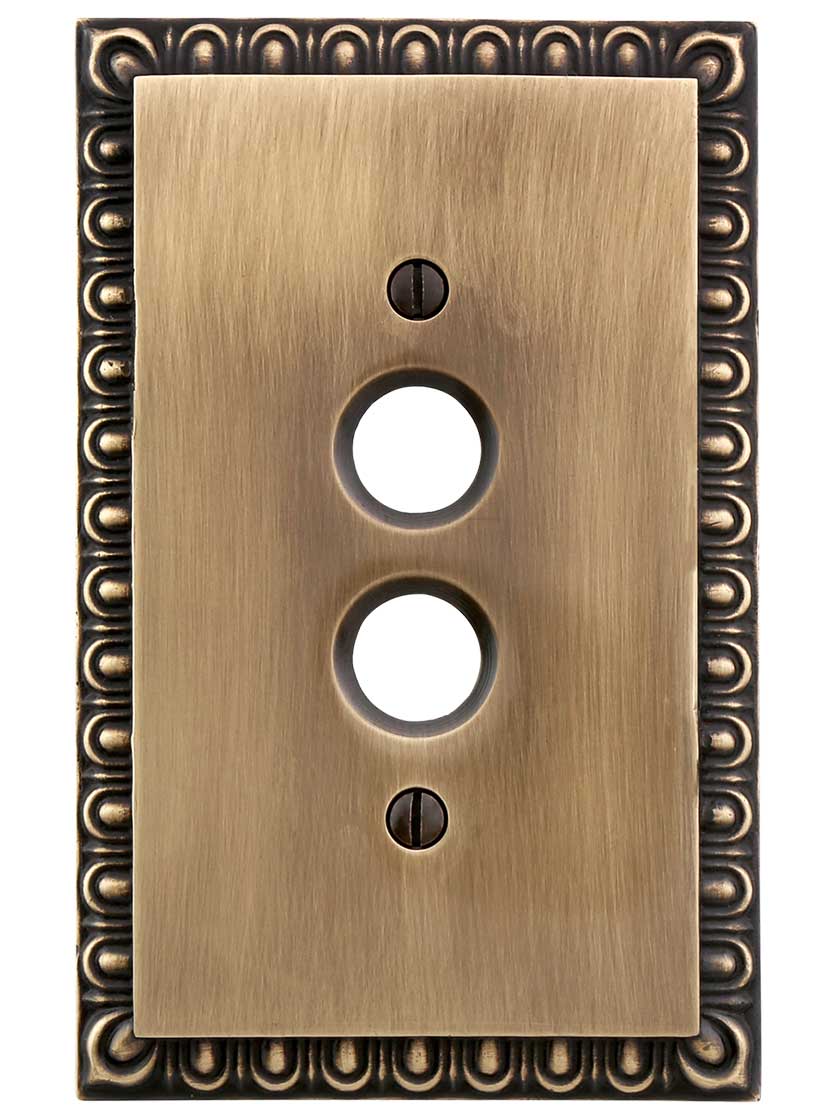 Ovolo Single Gang Push-Button Switch Plate in Antique-By-Hand | House ...