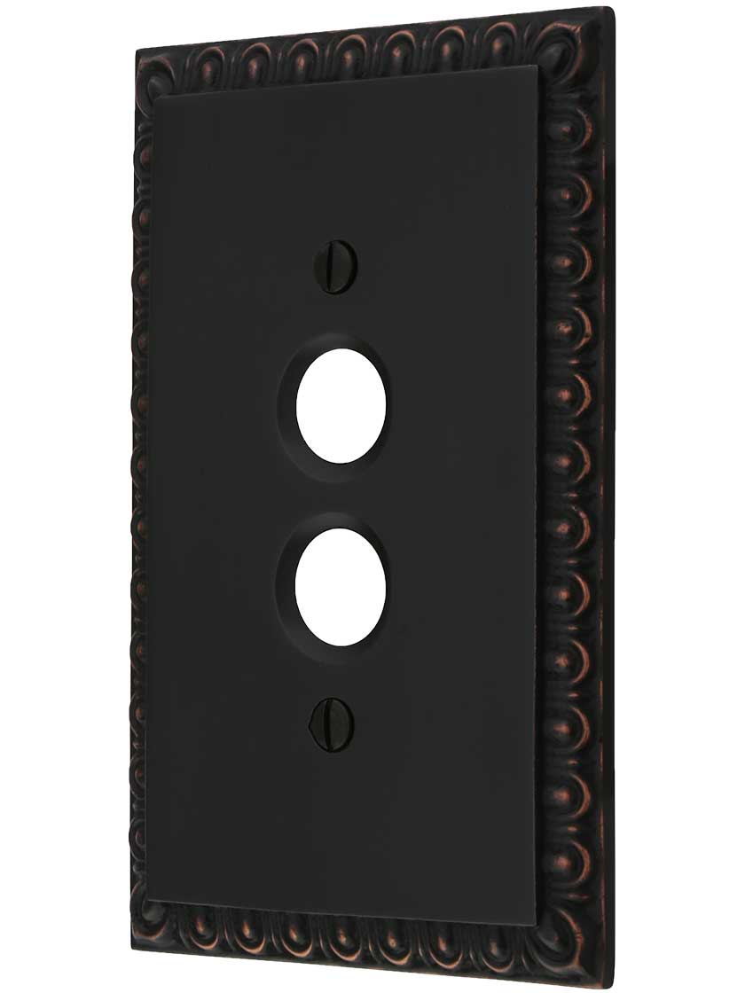 Ovolo Single Gang Push-Button Switch Plate | House of Antique Hardware
