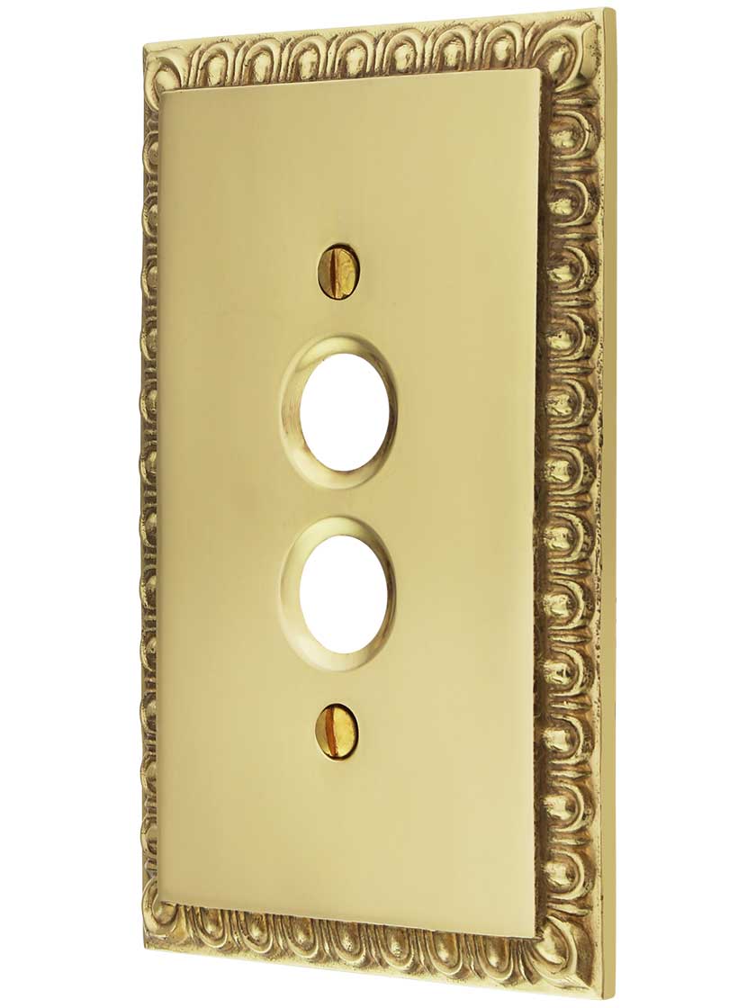 Ovolo Single Gang Push-Button Switch Plate | House of Antique Hardware