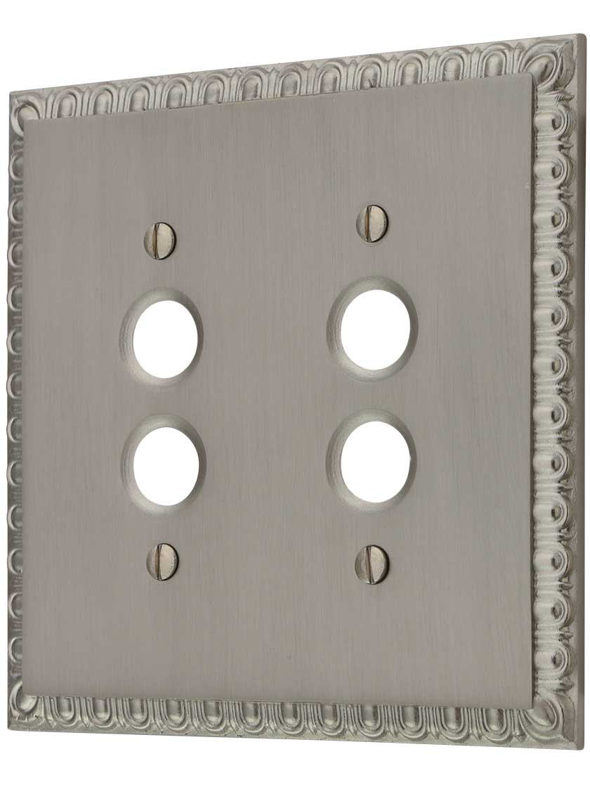 Ovolo Double Gang Push-Button Switch Plate | House of Antique Hardware