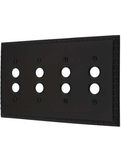 Ovolo Quad Gang Push-Button Switch Plate | House of Antique Hardware