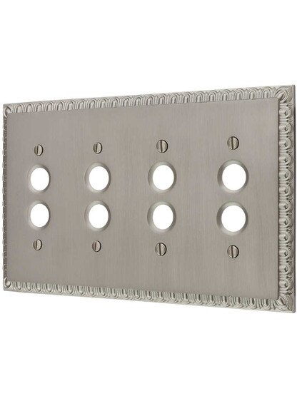 Ovolo Quad Gang Push-Button Switch Plate | House of Antique Hardware