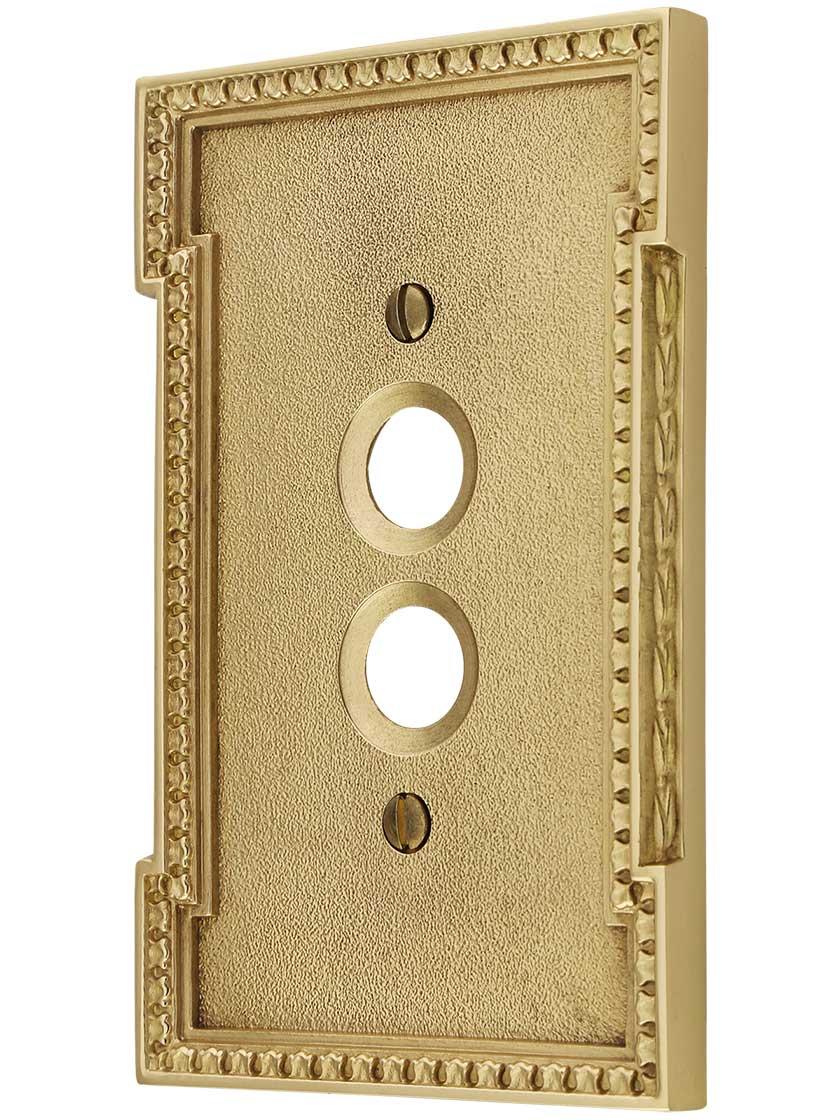 Neoclassical Single Gang Push Button Switch Plate | House of Antique ...