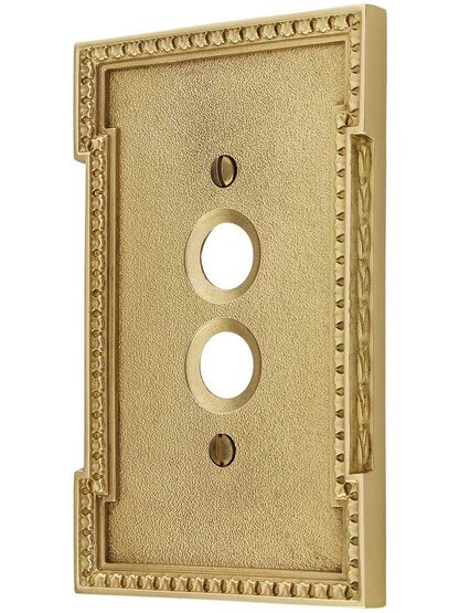 Neoclassical Single Gang Push Button Switch Plate | House of Antique ...