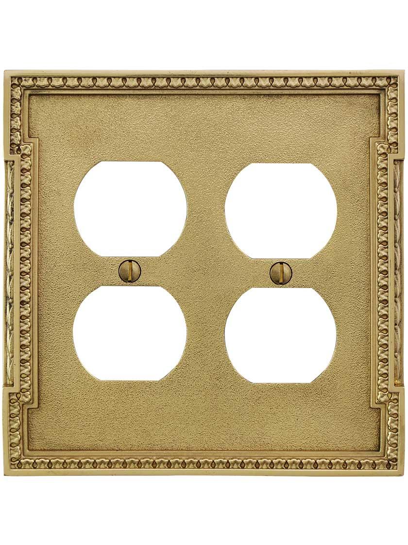 Neoclassical Double Gang Duplex Outlet Cover | House of Antique Hardware