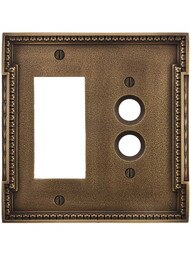 Neoclassical Double Gang GFI Cover Plate in Antique-By-Hand | House of ...