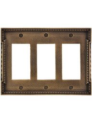 Neoclassical Double Gang GFI Cover Plate in Antique-By-Hand | House of ...