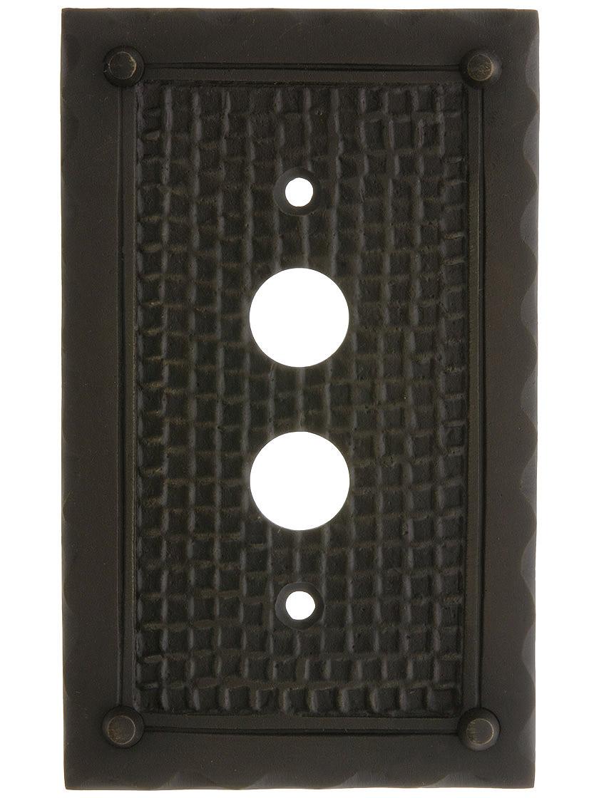 Bungalow Style Single Push Button Switch Plate In Solid Cast Brass ...