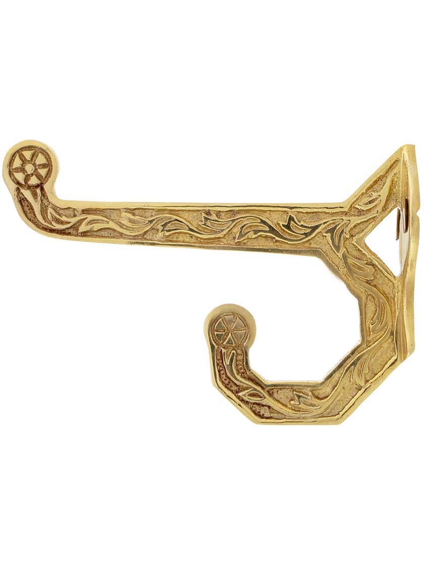 Hartford Solid-Brass Double Hook | House of Antique Hardware