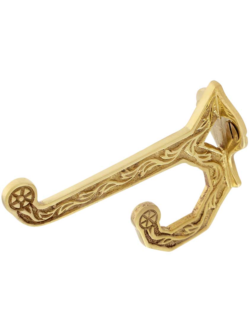 Hartford Solid-Brass Double Hook | House of Antique Hardware