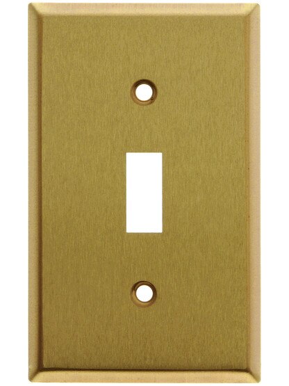 Classic Single Toggle Switch Plate In Pressed Brass or Steel | House of ...