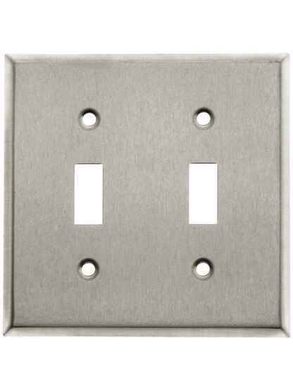 Classic Double Toggle Switch Plate In Pressed Brass or Steel | House of ...