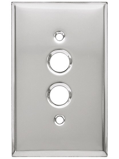 Classic Push Button Switch Plate In Pressed Brass or Steel | House of ...